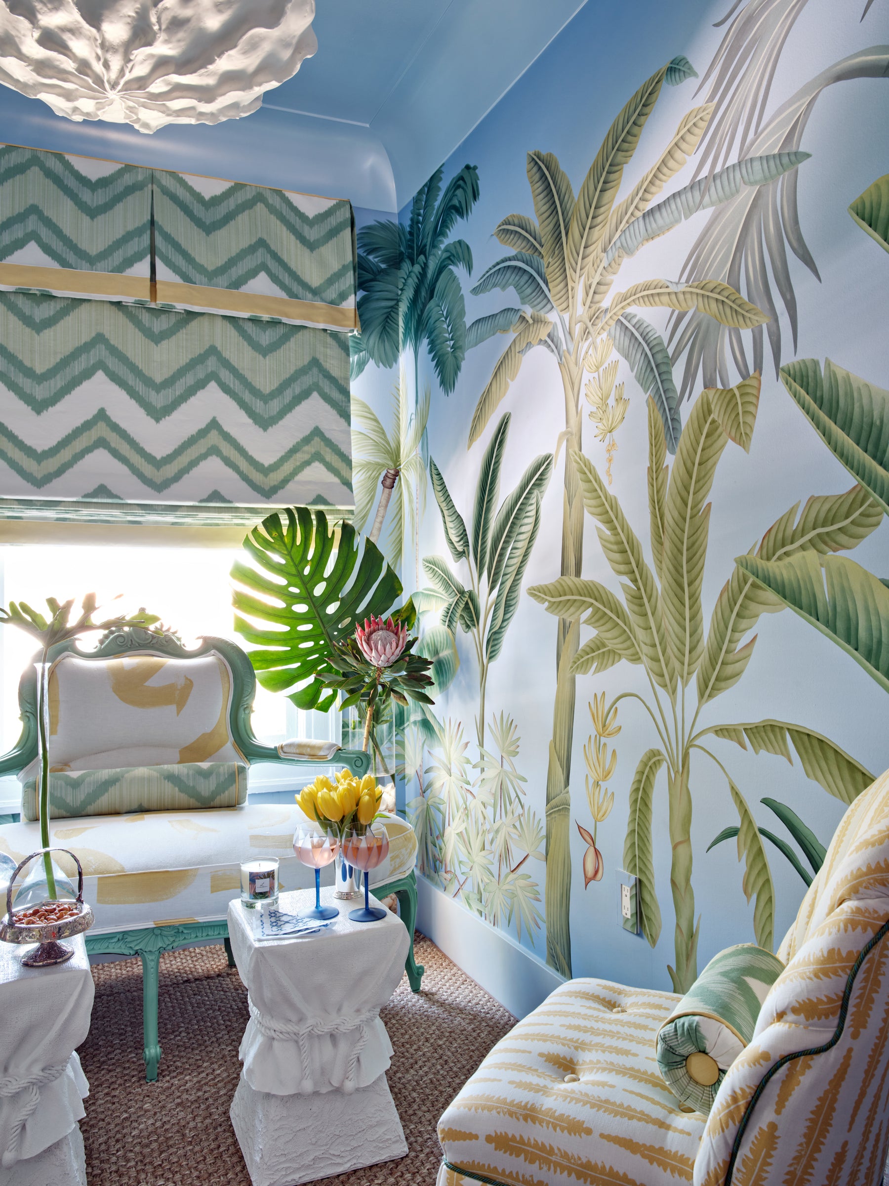 Fronds Custom – Hand-Painted Wallpaper by Aqualille