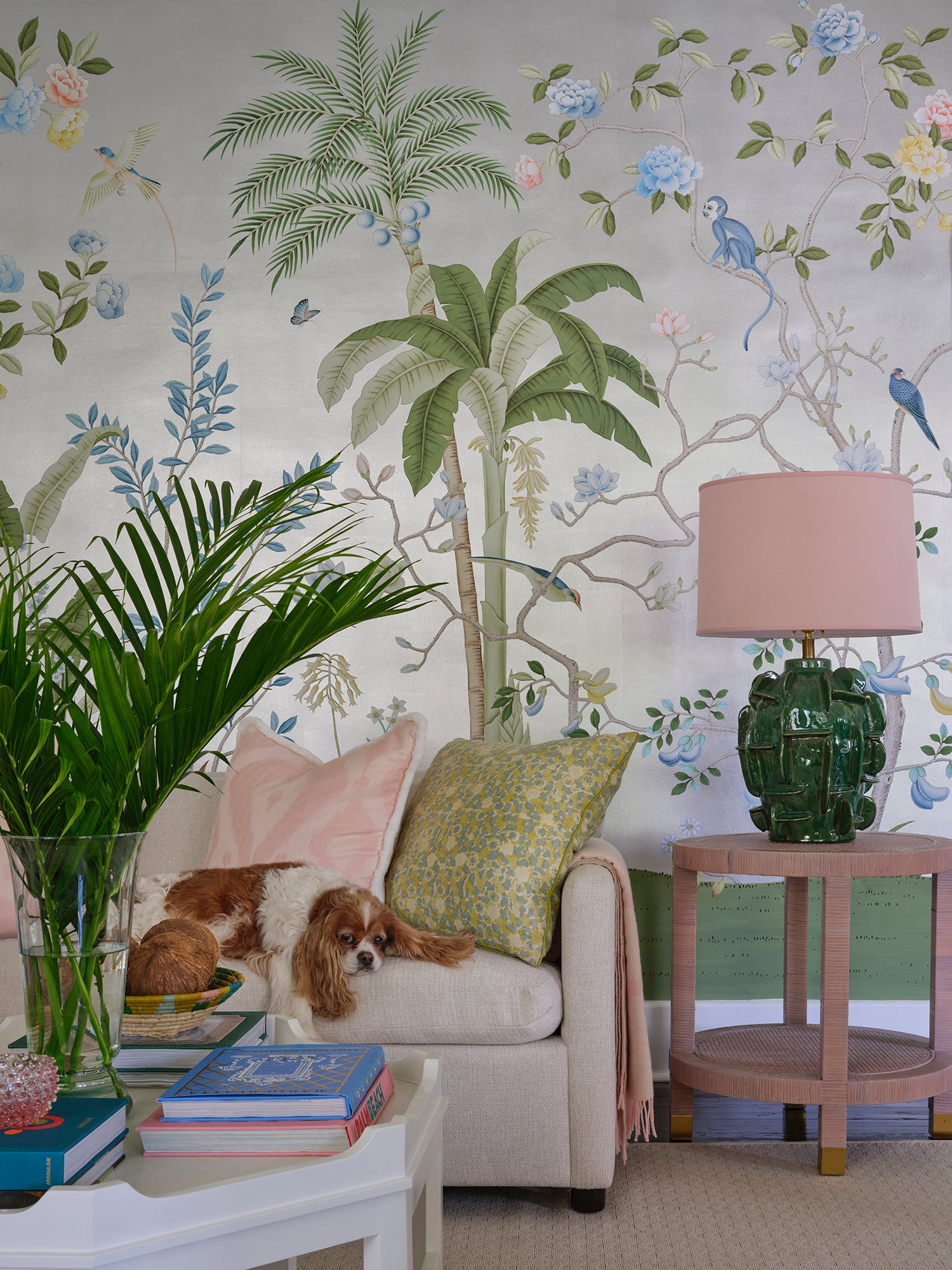 Tropicalia Custom – Hand-Painted Wallpaper by Aqualille