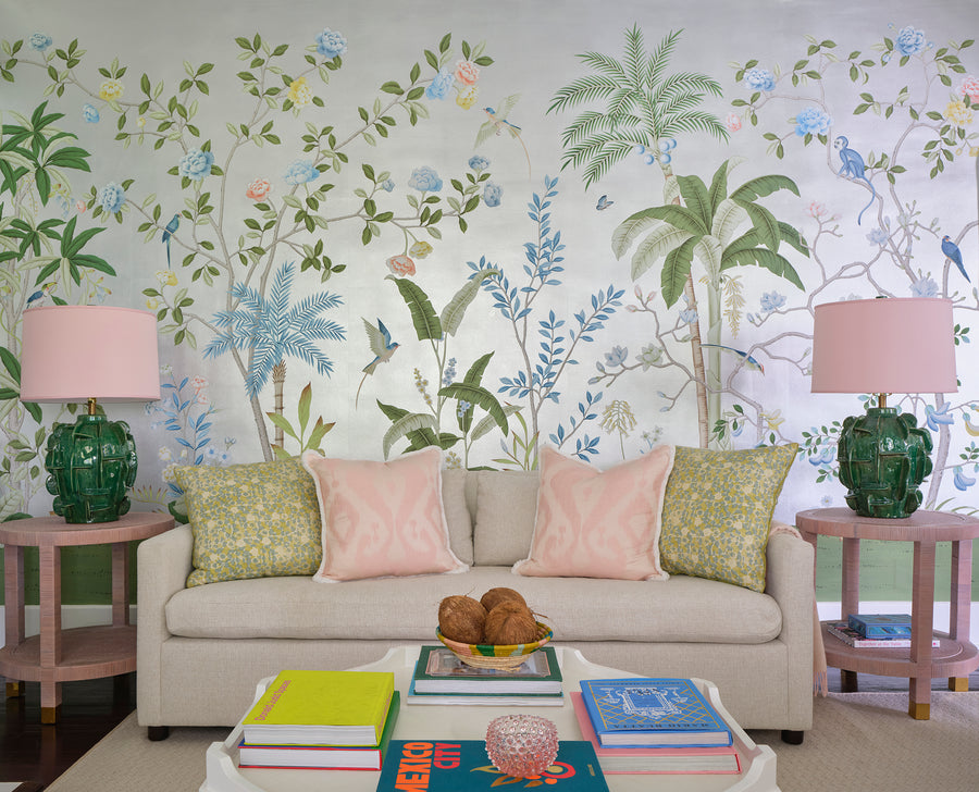 Tropicalia Custom – Hand-Painted Wallpaper by Aqualille