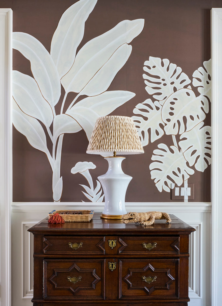 Clifton Cocoa – Hand-Painted Wallpaper by Aqualille
