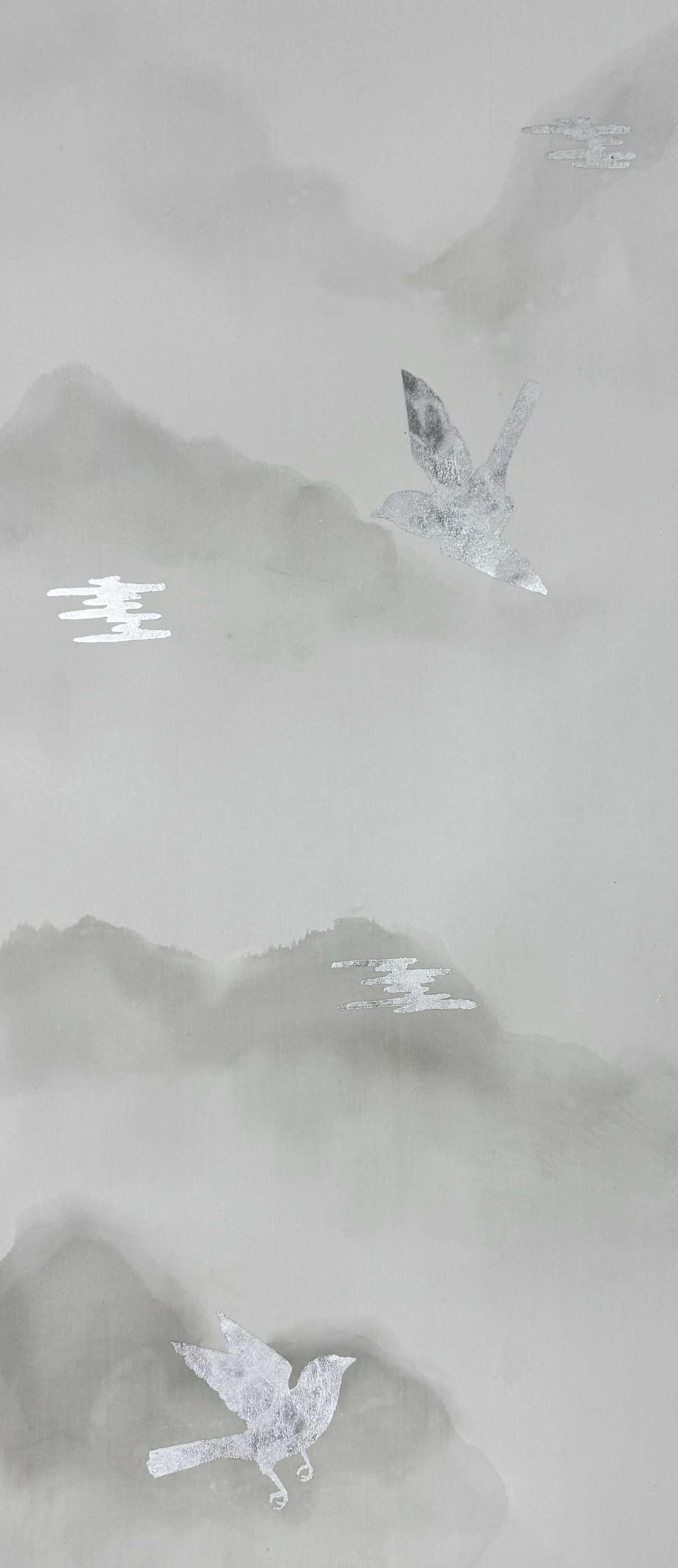 Avalon – Hand-Painted Wallpaper by Aqualille